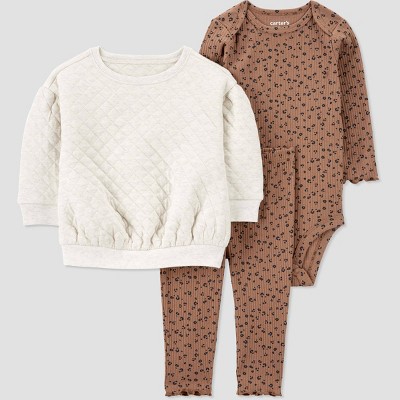 Carter's Just One You®️ Baby Girls' 3pc Cheetah Top & Bottom Set ...