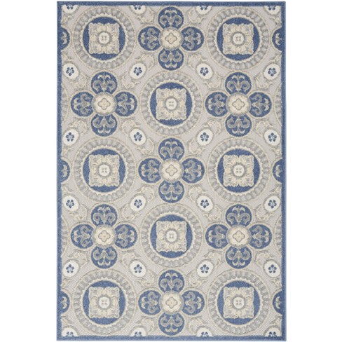 Nourison Aloha Contemporary Medallion Outdoor Rug : Target