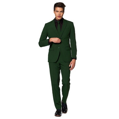 Opposuits Men's Solid Color Suits - Glorious Green - Dark Green - Size ...