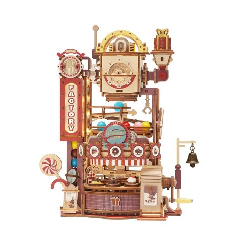 Hands Craft Mechanical Wooden Puzzle Marble Run Chocolate Factory : Target