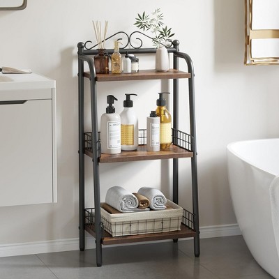 Whizmax 3 Tier Bookshelf, Metal Standing Book Shelves Display Book Rack ...