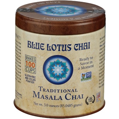 Blue Lotus Chai Traditional Masala Chai - Case Of 6 - 3 Oz : Target