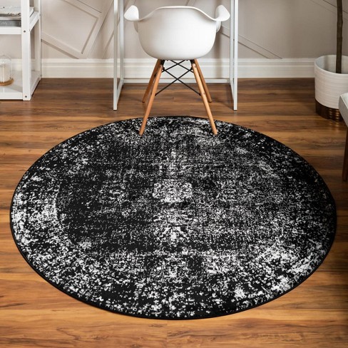 Unique Loom 5' 0 X 5' 0 Sofia Casino Black Area Rug : Target