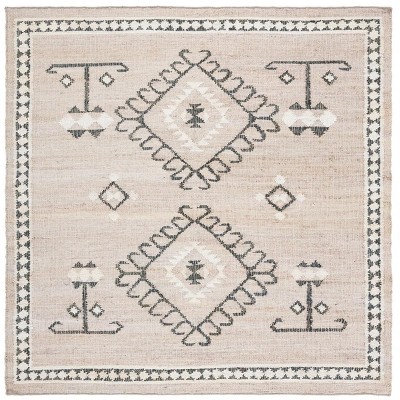 Kilim Klm761 Hand Woven Area Rug - Grey/black - 7'x7' - Safavieh. : Target