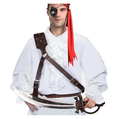 Hms Leatherlike Backstrap Sword Holder Adult Costume Accessory | Lace ...