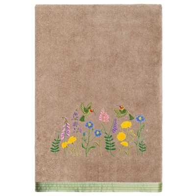 3pc Hada/colibri Design Embellished Towel Set Cocoa - Linum Home ...