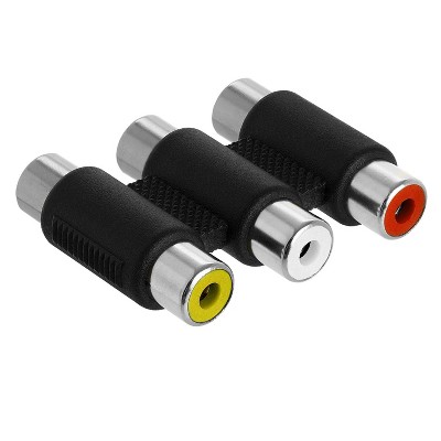 Cmple - RCA Coupler Audio Video Cable Adapter Composite Component ...