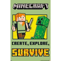 Trends International Minecraft - Mobbery Framed Wall Poster Prints ...