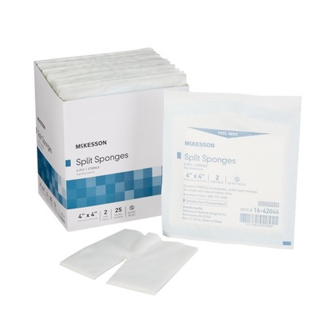 Mckesson 6-ply I.v. / Drain Split Dressing Sterile 4 X 4" : Target