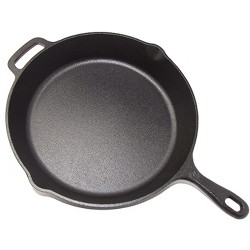 Victoria Seasoned 12" Cast Iron Skillet With Double Loop Handles Black ...