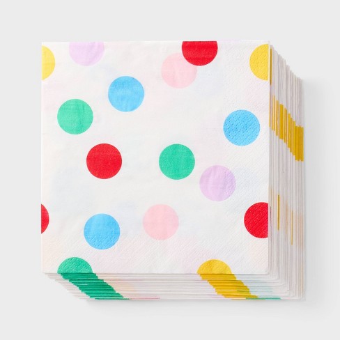 30ct Confetti Dots Lunch Napkins - Spritz™ : Target