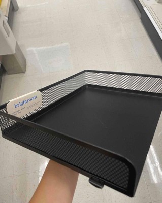 Mesh Stacking Letter Tray With Wide Side Opening Silver - Brightroom ...