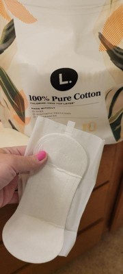 L . Organic Cotton Topsheet Ultra Thin Extra Coverage Panty Liners ...