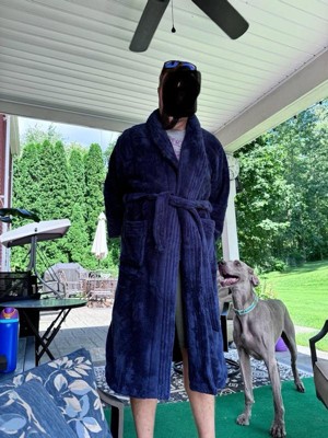 American Soft Linen Shawl Collor Warm Fleece Bathrobe, Mens And Womens ...