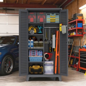 73''H Metal Tool Storage Cabinet, Garage Storage Cabinet with ...