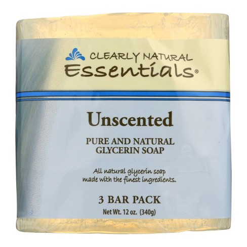 Essentials Unscented Pure And Natural Glycerin Soap Bar - Case Of 3/4 ...