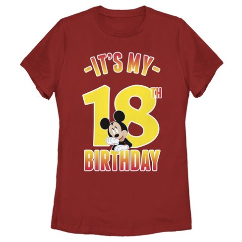 Women's Mickey & Friends It's My 18th Birthday T-shirt : Target