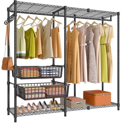 Vipek V6 Wire Garment Rack Clothes Rack Freestanding Closet Rack H, Max ...