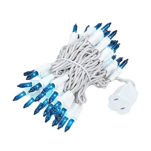Novelty Lights Teal 50 Light Incandescent Mini Christmas String Lights ...