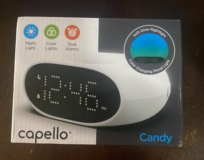 Candy Glow Alarm Table Clock With Color Changing Nightlight - Capello ...