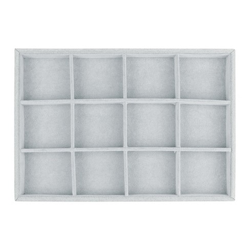 Unique Bargains Velvet Jewelry Drawer Trays With Removable Dividers ...