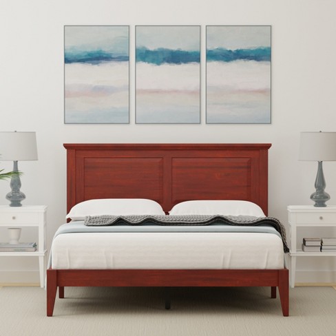 Glenwillow Home Cottage Style Solid Wood Platform Bed In Queen - Classic Cherry : Target