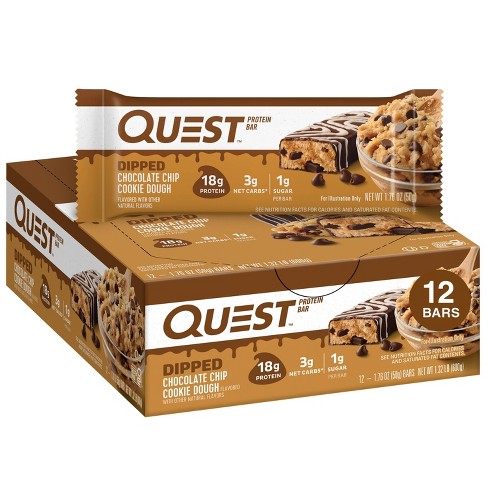 Quest Nutrition Protein Bars - Dipped Chocolate Chip Cookie Dough : Target