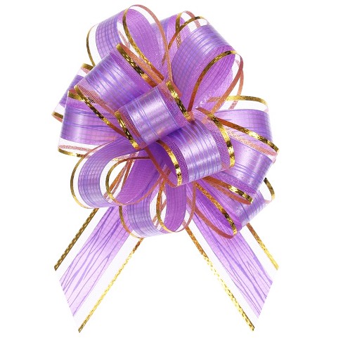 Unique Bargains Large Gift Wrapping Pull Bow Ribbon 10 Pcs Lavender ...