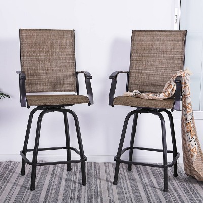 2pk Outdoor Swivel Bar Height Stools - Captiva Designs : Target