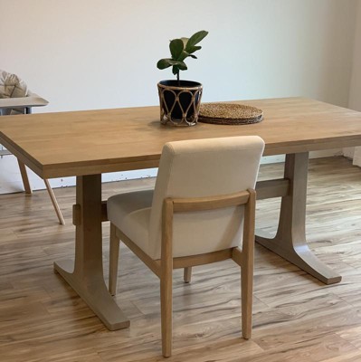 Pedestal Wood Dining Table - Natural - Hearth & Hand™ With Magnolia ...