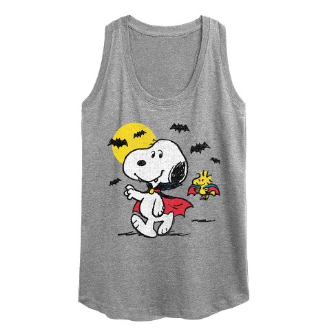 Women's Peanuts Vampire Snoopy Woodstock Graphic Racerback Tank ...
