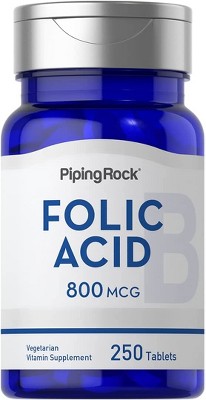 Piping Rock Folic Acid Tablets 800mcg | 250 Count : Target