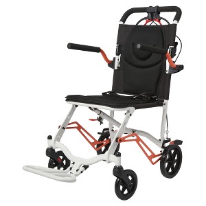 Lightweight Aluminum Manual Wheelchair, One-Second Fold, 220lb Capacity ...