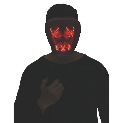 Fun World Adult Scary Red String Illumo Costume Mask - 13 In. - Black ...