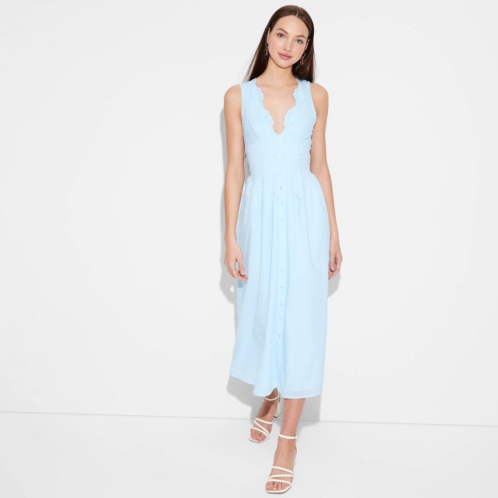 UPC 198850329423 - Women's Lace Maxi Sundress - Wild Fable™ Light Blue ...
