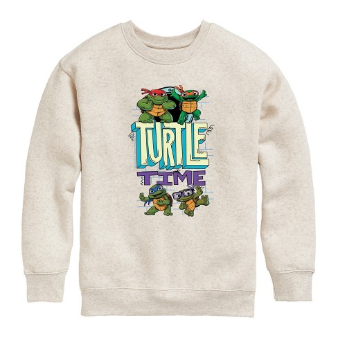 Teenage Mutant Ninja Turtles Mutant Mayhem Turtle Time Graphic Long Sleeve Fleece Sweatshirt ...