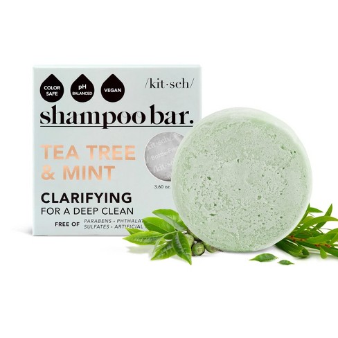 Kitsch Tea Tree + Mint Clarifying Shampoo Bar : Target