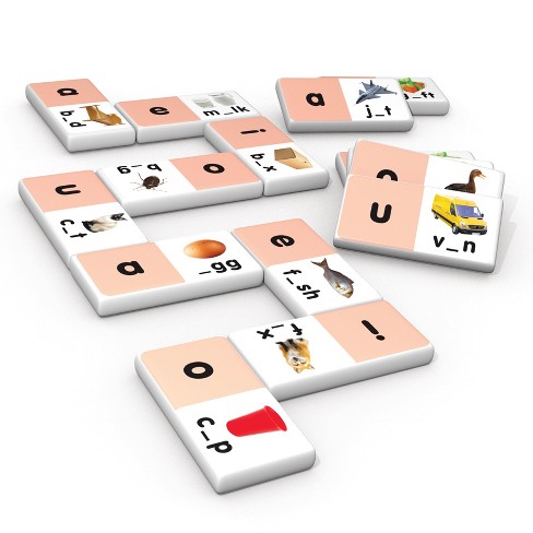 Junior Learning: Short Vowel Dominoes Action Tile Game : Target