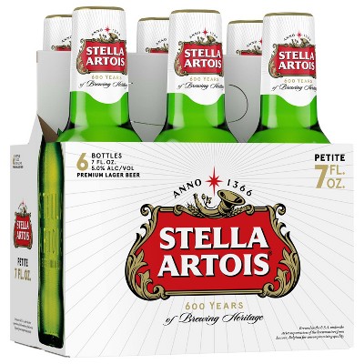 Stella Artois Lager Beer - 6pk/7 Fl Oz Petite Bottles : Target