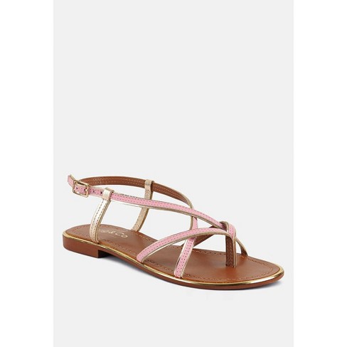 Pheobe Strappy Pink Flat Sandals : Target