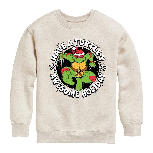 Boys' Teenage Mutant Ninja Turtles Have A Turtley Awesome Holiday Graphic Long Sleeve Fleece ...