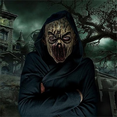 Joyfy Halloween Demon Face Mask, Zombie Ghost Devil Creepy Latex ...