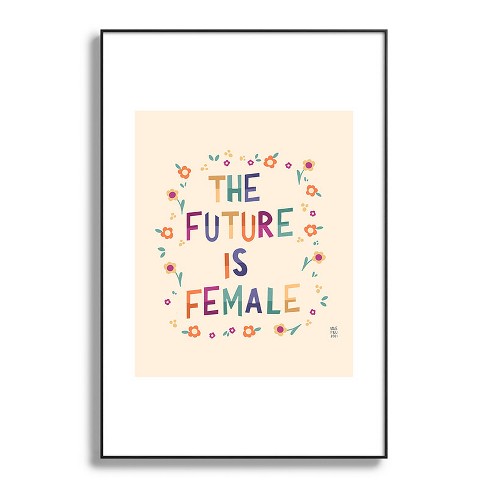 Valeria Frustaci The Future Is Female 24" X 36" Black Metal Framed Art ...