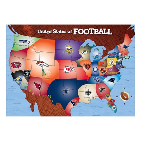 Ucc Distributing United States Of Football 500 Piece Jigsaw Puzzle : Target