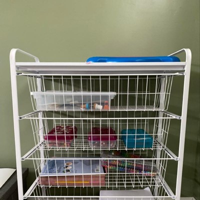 4 Drawer Metal Storage Organizer White - Brightroom™ : Target