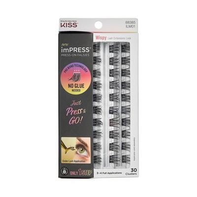 Kiss Products Impress Press-on Falsies Eyelash Clusters Refill - Wispy ...