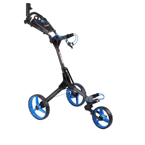 Cube Cart 3 Wheel Push Pull Golf Cart - Two Step Open/close - Smallest ...