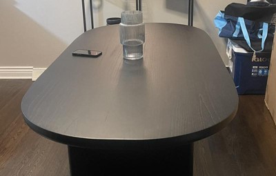 Catlett Oval Modern Wood Dining Table Black - Threshold™ : Target