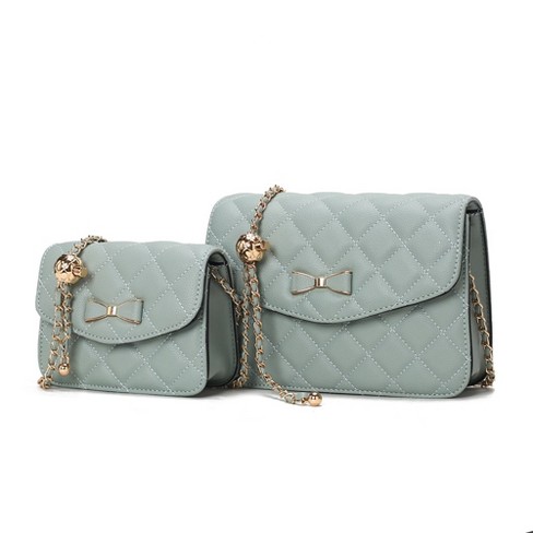 Mkf Collection Blossom Quilted Shoulder Bag With A Mini Bag Set By Mia ...