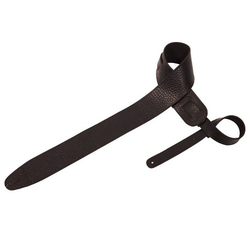 Chromacast Stamped Logo Leather Guitar Strap, Black : Target